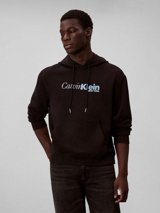 Calvin Klein Kapuzensweatshirt LS EU 350TERRY CURSIVE GRAPHIC H regular fit, Logo-Schriftzug
