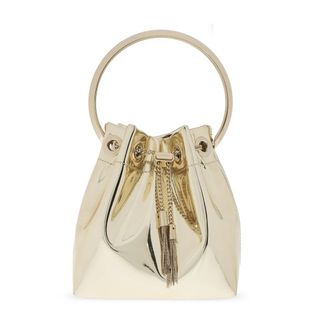 Jimmy Choo London Femme, Sacs, Jaune, Taille: ONE Size Sac Seau Bon Bon Effet Miroir