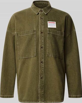American Vintage Relaxed Fit Jeanshemd mit Label-Detail Modell UZATOWN CHEMISES