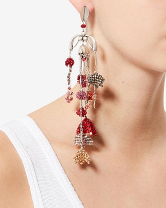 Isabel Marant Boucle DOreille Single Earring - Femme - Rouge-argent&eacute; - - Isabel Marant