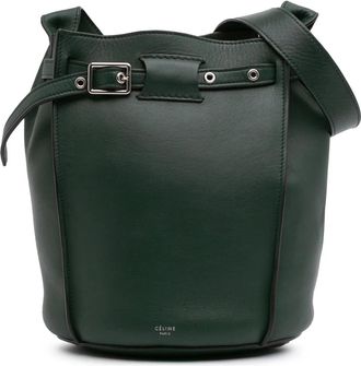 Celine Hobo Bags - Leather Big Bag Bucket Crossbody - Gr. unisize - in Grün - für Damen