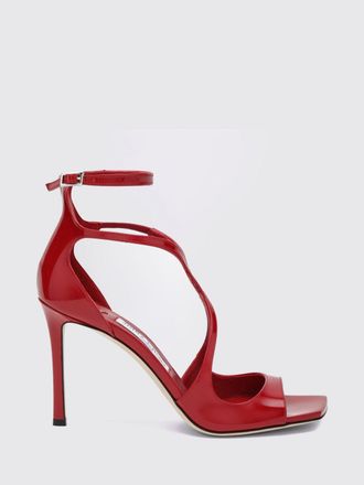 Jimmy Choo London Azia Sandalen aus Lackleder mit hohem Absatz und Kn&ouml;chelriemen