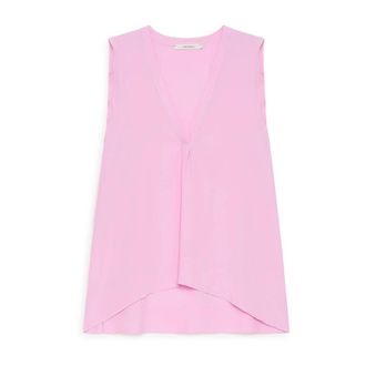 Maliparmi Fluid Crepe Top - - Tops - Damen - Rosa - L