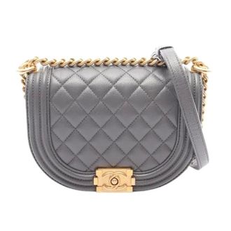 Chanel Pre-owned Boy Small Grained Calf Shoulder Bag - Femme - Pre-owned - Gris - Taille: ONE Size