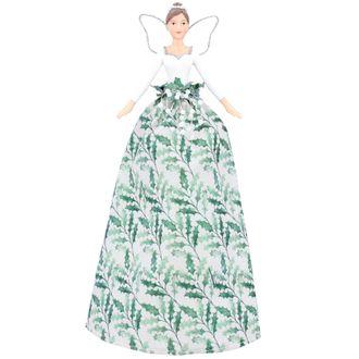 Gisela Graham Stechpalmen-Baumspitze, Fee/Engel mit Taube, 28 cm, cremefarben / goldfarben