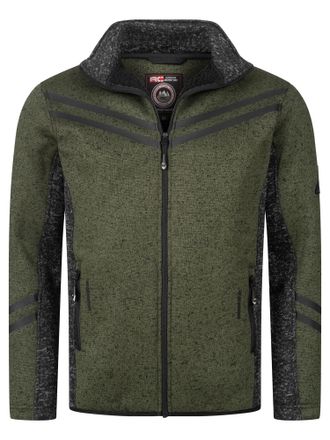 Rock Creek Herren Fleece Jacke Outdoor Wanderjacke Pullover Full Zip Hoodie Herrenjacke Fleecejacke Winterjacke Strickjacke Strickfleecejacke H-373 Dunkelgr&uuml;n 2X