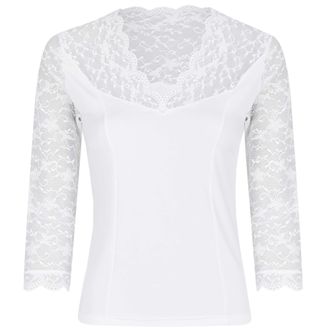 Nina Von C. Silver Edition - Spitzenshirt 3/4 Arm (36 Wei&szlig;)