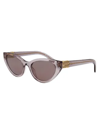 Miu Miu Womens Sunglasses 0mu A04s Transparent Mauve Acetate