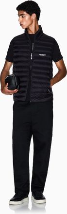 A|X Armani Exchange Mens Essential, Removable Hood loged Drawstring Side Logo Blouson Jacket, Black, XL