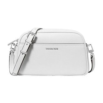 Michael Kors Femme, Sacs, Blanc, Taille: ONE Size Jet Set Small Leather Crossbody Bag