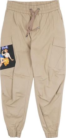 Dolce & Gabbana Homme, Pantalons, Beige, Taille: M Pantalon Cargo avec Imprim&eacute; Pin-up