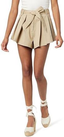 The Drop Short pour Femme, Plis Creux, Beige Travertin, par @takkunda, Taille XS