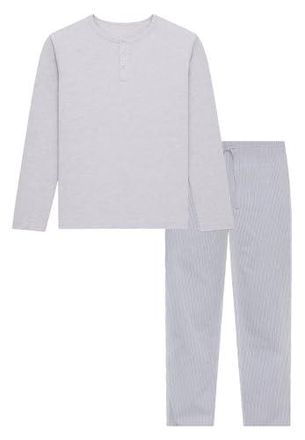Yamamay Pyjama long, homme, Gris chiné clair, XXL