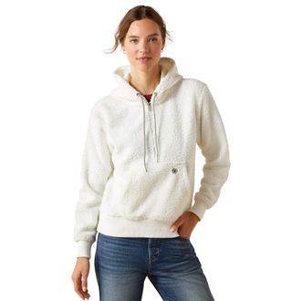 Ariat Womens Orinda Hoodie Long Sleeve in Star White, Size X-Small, by Ariat