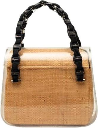 Ferragamo Sac &agrave; main en acrylique Pre-owned - Femme - Pre-owned - Beige - Taille: ONE Size