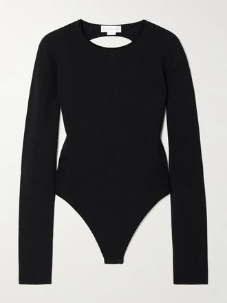 Stella McCartney Body Dos Ouvert En Mailles - Noir