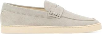 Brunello Cucinelli Homme, Chaussures, Gris, Taille: 43 1/2 EU Suede Loafer Baskets