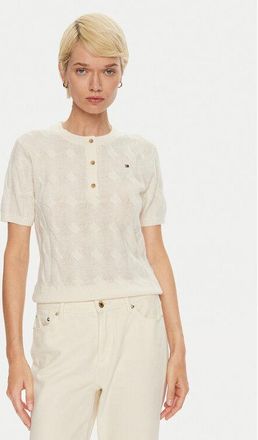 Tommy Hilfiger Pullover WW0WW43504 &Eacute;cru Regular Fit