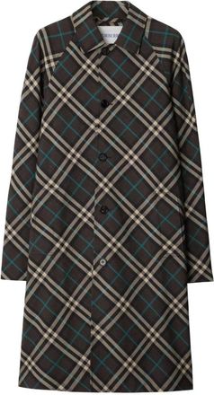 Burberry Homme, Manteaux, Multicolore, Taille: M Trench-coat en coton &agrave; carreaux