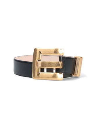 Balmain G&uuml;rtel - P-Belt Belt - Black - Gr. 75 - in Schwarz - f&uuml;r Damen