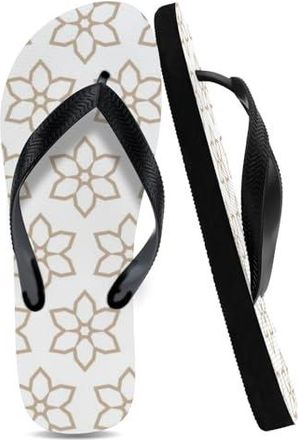 Generic Tongs unisexes pour homme, pantoufles de plage pour femme sandales &agrave; semelle plate pour femme piscine Saint-Valentin cadeaux pour lui, Fleurs d&eacute;toiles