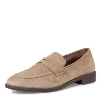 Marco Tozzi by Guido Maria Kretschmer Herren Slipper aus Leder Elegant, Braun (Taupe Suede), 41 EU