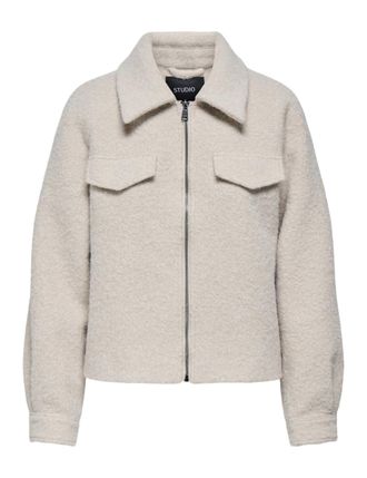 Only Carmakoma Damen Carmalo Short Boucle Jacket OTW Noos, Pumice Stone, Numeric_52