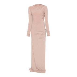 Andamane Sophie Deep Openback Maxi Dress - - Dresses - Damen - Rosa - M