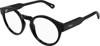 Chlo&eacute; unisex, Accessoires, Noir, Taille: 51 MM Round Eyeglasses