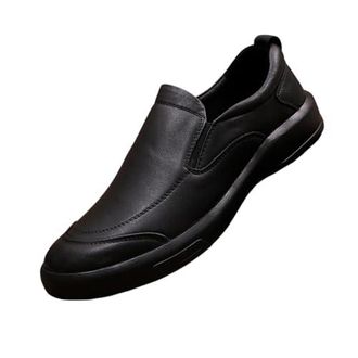 Generic Mocassins classiques pour homme en cuir doux et confortable, Noir, 39 1/3 EU