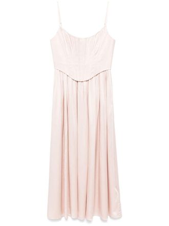 Zimmermann Midikleid mit Corsage - Rosa