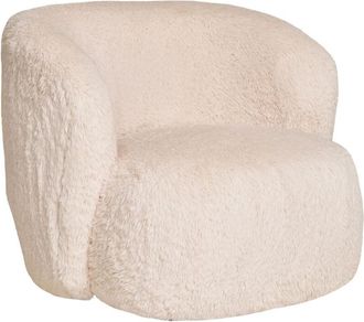 ebuy24 Setubal Sessel Imitiertes Fell offwhite