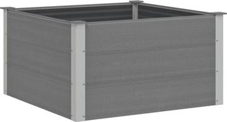 vidaXL Lit sur&eacute;lev&eacute; de jardin wpc 100x100x54 cm Gris