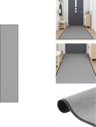 vidaXL Fußmatte Grau 115x500 cm - Fußmatte - Fußmatten - Schmutzfangmatte - Türmatte