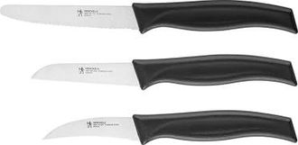 J.A. Henckels International by ZWILLING Elements Messerset 3-tlg, Universal-, Gem&uuml;se- und Sch&auml;lmesser, Schwarz