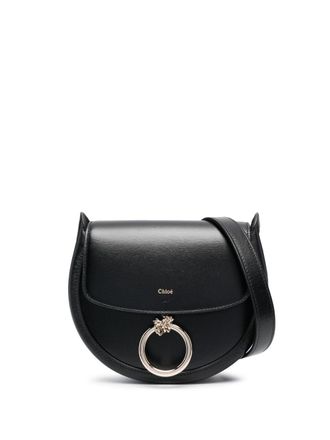 Chlo&eacute; sac &agrave; bandouli&egrave;re Arlene en cuir - Noir