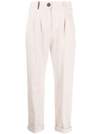 PESERICO pantalon fusel&eacute; &agrave; coupe slim - Tons neutres