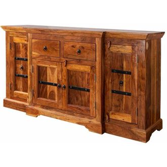 Massivmoebel24 Sideboard Akazie 160x45x85 honig lackiert oxford 0902