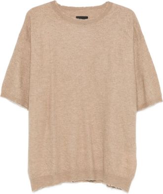 Frei-Mut t-shirt asymétrique - Tons neutres