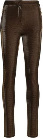 Roberto Cavalli Lurex Skinny Hosen - - Trousers - Damen - Gelb - XL