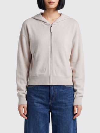 Allude Kapuzen-Strickjacke aus Wolle und Kaschmir mit Rei&szlig;verschluss