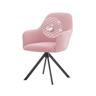 Generic Jacquard Samt Stuhlbezug Dehnbarer Esszimmerstuhl & B&uuml;rostuhl &Uuml;berzug, Elastische Velours-Gebogene R&uuml;cken Schutz F&uuml;r Schminktisch,Esszimmerstuhlbez&uuml;ge