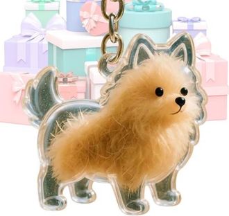 Generic Porte-cl&eacute;s en forme de poils de chien - Souvenir comm&eacute;moratif pour poils danimaux - Bo&icirc;te de rangement pour portefeuille, sac &agrave; main pour filles, homm