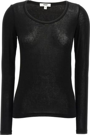 A Gold E Femme, Tops, Noir, Taille: 36 FR Corey Stretch Lyocell Sweater