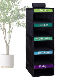 Generic Kleiderorganisator f&uuml;r Kinder, Organizer f&uuml;r Schrank mit 5 Ablagen, w&ouml;chentlicher Kleiderorganisator - f&uuml;r Kinderzimmer, Klassenzimmer, Wohnheim, Schr