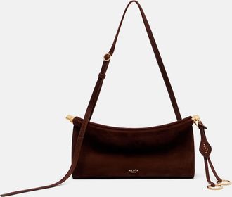 Alaia Ala&iuml;a Schultertasche Le Click aus Veloursleder