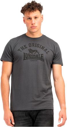 Lonsdale Unisex T-Shirt Regular Fit Original Longsleeve T - Shirt, Anthrazit/Schwarz, XL