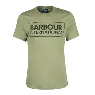 Barbour Gro&szlig;es Logo T-Shirt - - Tops - Herren - Gr&uuml;n - XL
