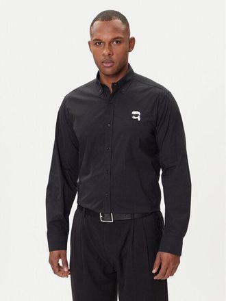 Karl Lagerfeld Hemd 605911 554671 Schwarz Slim Fit