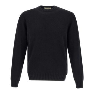 FILIPPO DE LAURENTIIS Schwarzer Kaschmir Wollpullover Rundhals - - Knitwear - Herren - Schwarzk - L